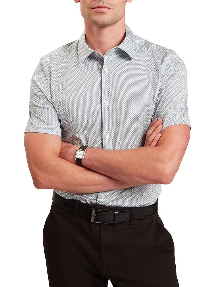TED BAKER LONDON romann slim fit short sleeve button front shirt